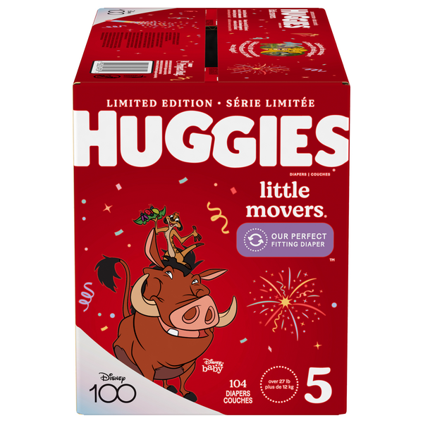 Save on Huggies Little Movers Size 5 Baby Diapers 27+ lb Order Online ...