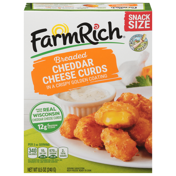 Save on Farm Rich Breaded Cheddar Cheese Curds Snack Size Frozen Order ...