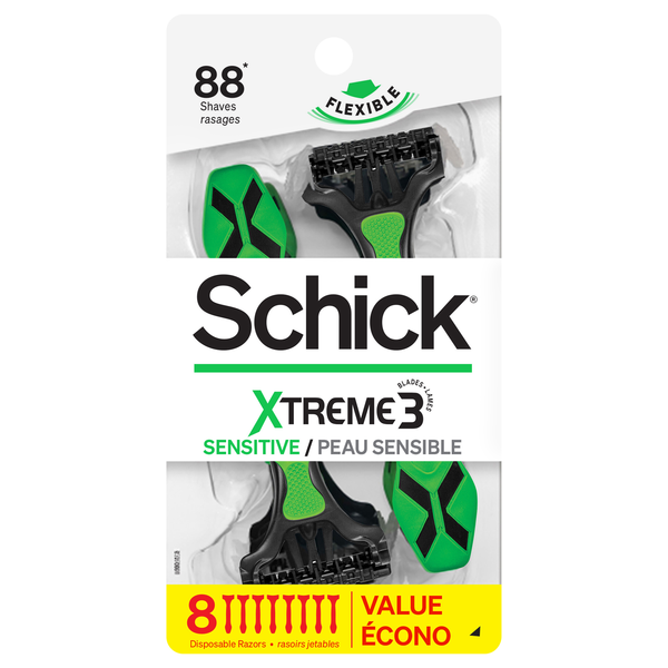 Save on Schick Xtreme3 Razors Triple Blade Disposable Sensitive Order ...