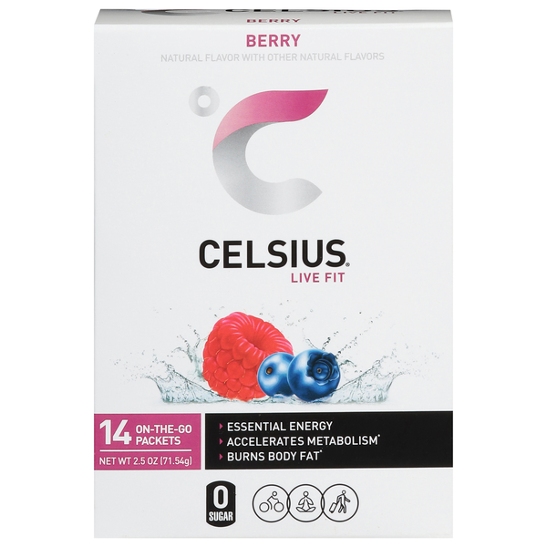 Save on Celsius Live Fit On-the-Go Powder Stick Packs Berry - 14 ct ...