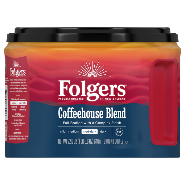 Save on Folgers Coffeehouse Blend Med-Dark Roast Ground Coffee Order ...