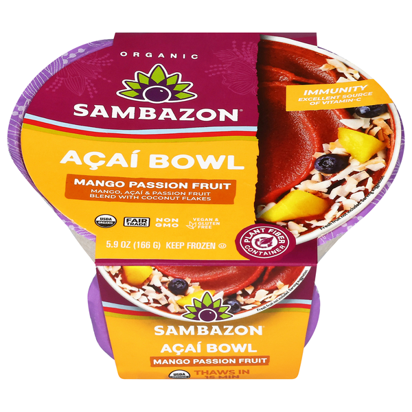 Save on Sambazon Organic Vegan Mango Passion Fruit Acai Bowl Frozen ...