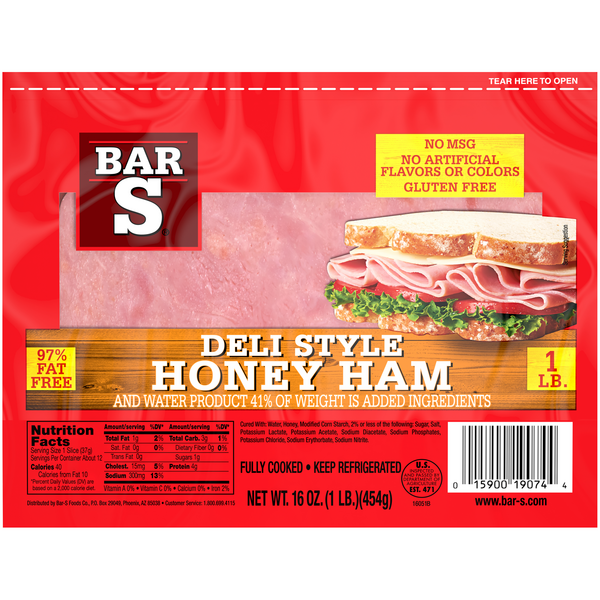 Save on Bar-S Deli Style Honey Ham Order Online Delivery | MARTIN'S