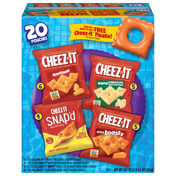 Save on Cheez-It Classic Mix Baked Cheese Crackers Variety Packs - 20 ...