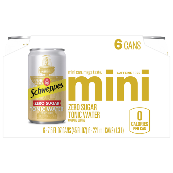 Save on Schweppes Zero Sugar Tonic Water - 6 pk Order Online Delivery ...