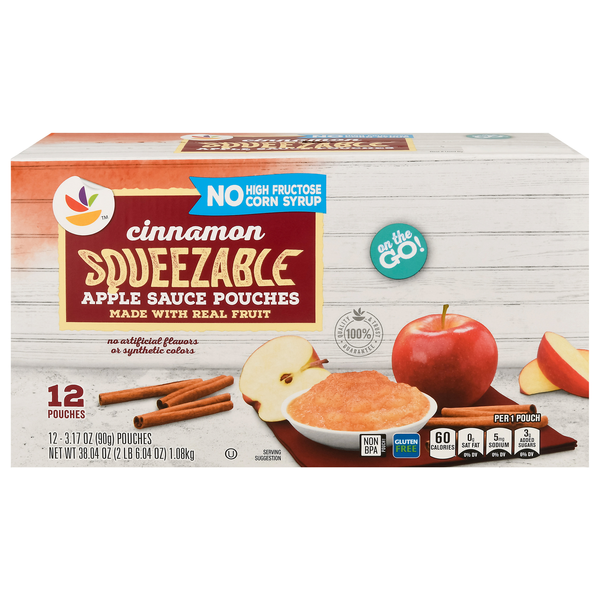 Save on Stop & Shop Cinnamon Applesauce Squeezable Pouches - 12 ct ...