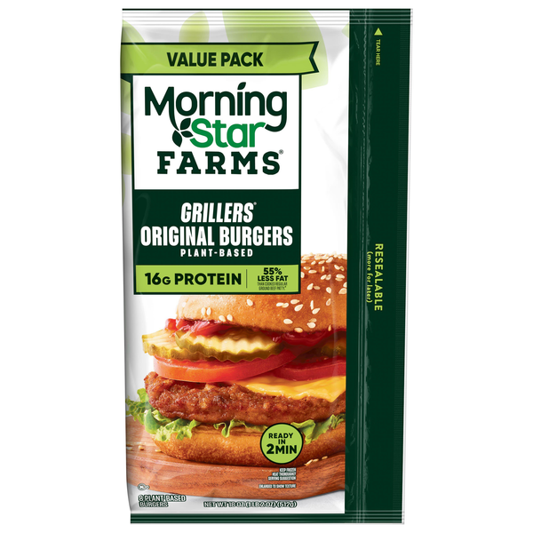 Save on MorningStar Farms Plant-Based Original Grillers Veggie Burgers ...