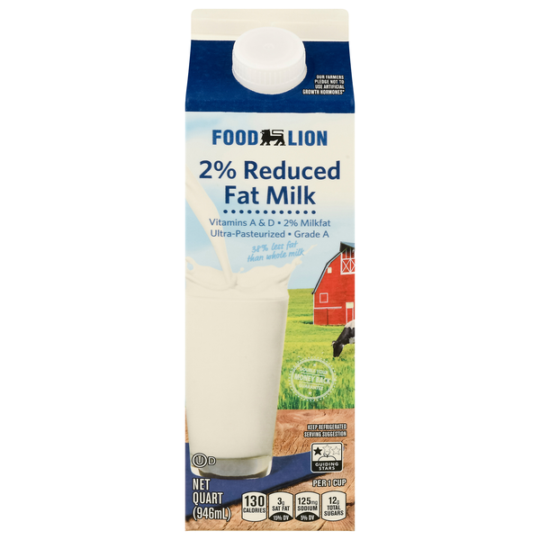 2% Reduced Fat Milk Quart - Order Online & Save | Food Lion
