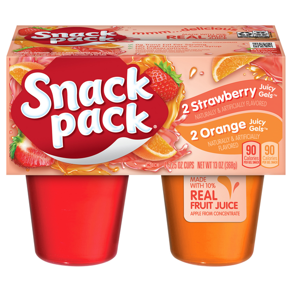 Save on Snack Pack Strawberry & Orange Juicy Gels Cups - 4 ct Order ...