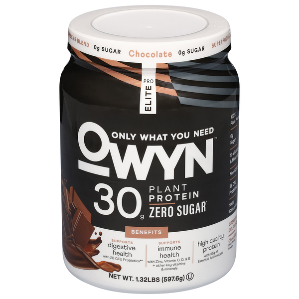 Save on OWYN Elite Pro Zero Sugar Chocolate 30g Plant-Based Protein ...