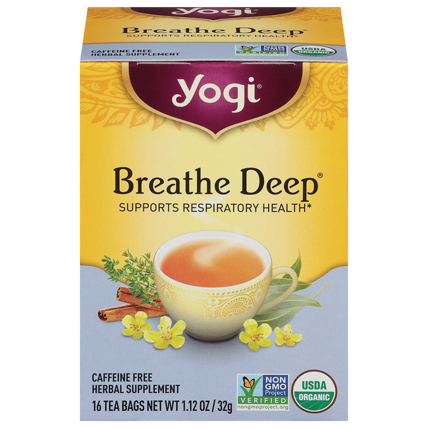 Save on Yogi Breathe Deep Herbal Tea Bags Caffeine Free Organic Order ...
