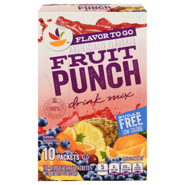 Save on Our Brand Flavor To Go Drink Mix Packets Fruit Punch Sugar Free ...