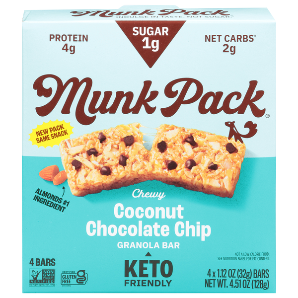 Save on Munk Pack Keto Granola Bar Coconut Cocoa Chip - 4 ct Order ...
