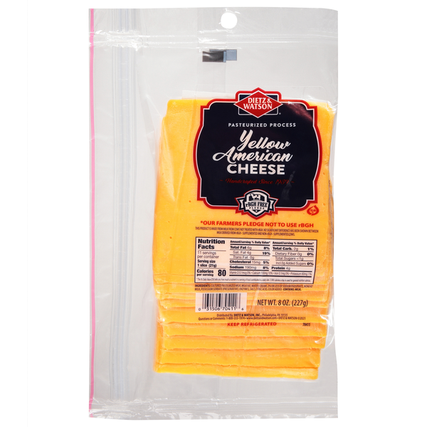 Save on Dietz & Watson Yellow American Cheese Slices Order Online ...
