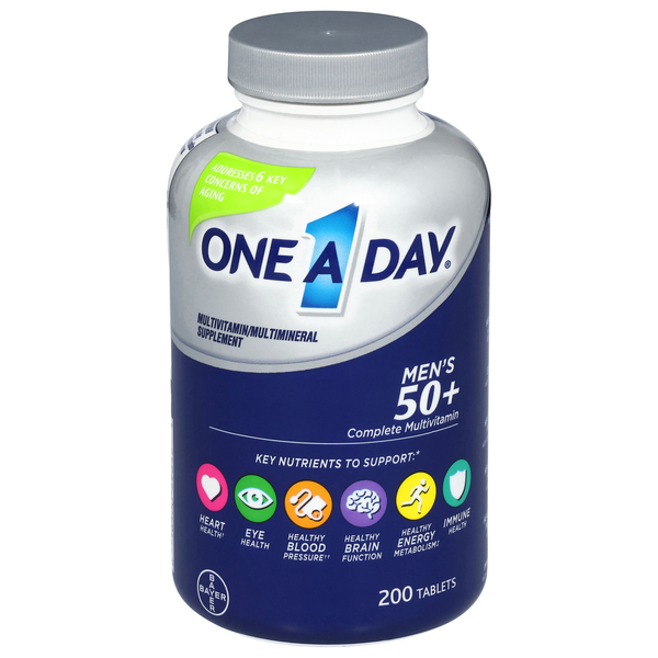 Save on One A Day Men's 50+ Complete Multivitamin Tablets Order Online ...