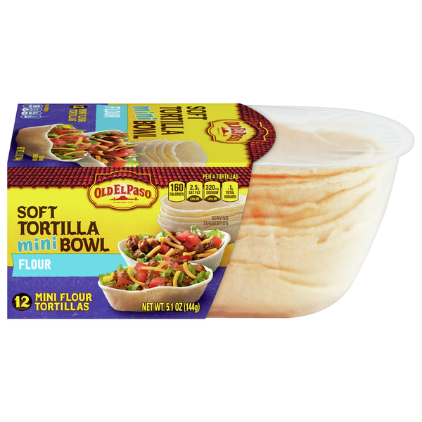 Save on Old El Paso Mini Flour Tortilla Taco Bowls - 12 ct Order Online ...