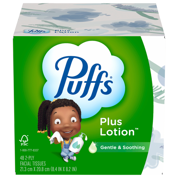 Save on Puffs Plus Lotion 2-Ply Facial Tissue Cube Box Order Online ...