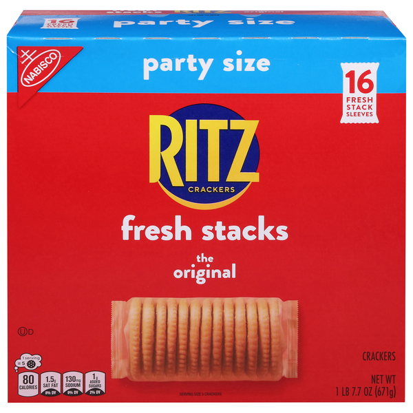 Save on Nabisco Ritz Original Crackers Fresh Stacks Party Size - 16 ct ...