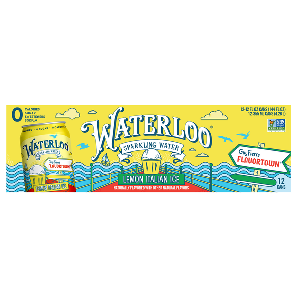 Save on Waterloo Lemon Italian Ice Sparkling Water - 12 pk Order Online Delivery | Stop & Shop