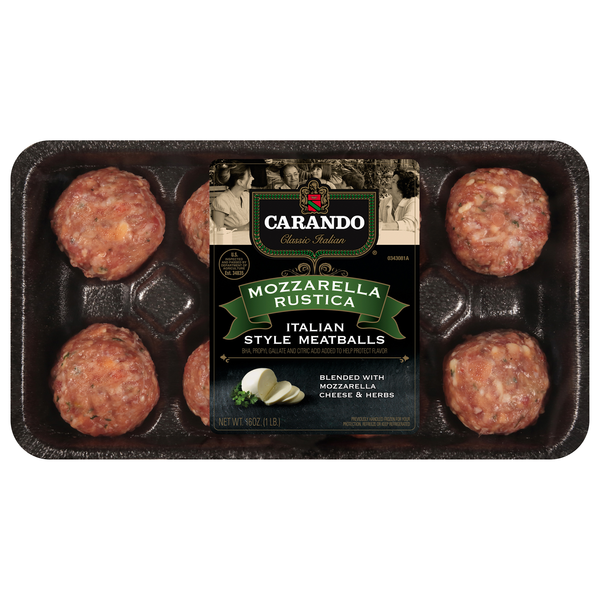 Save on Carando Mozzarella Rustica Italian Style Meatballs - 8 ct Order ...