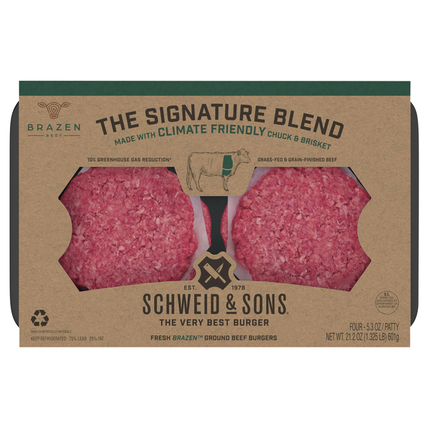 Save on Schweid & Sons Signature Blend Brazen Ground Beef Chuck - 4 ct Order Online Delivery ...