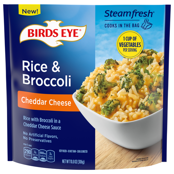 Save on Birds Eye Steamfresh Cheddar Cheese Rice & Broccoli Frozen ...