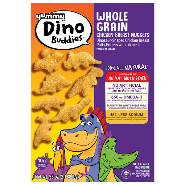 Save on Yummy Dino Buddies Dinosaur Whole Grain Breaded Chicken Breast ...