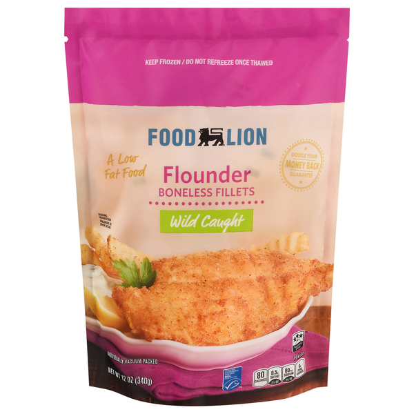 Save on Food Lion Wild Caught Boneless Flounder Fillets Frozen Order ...