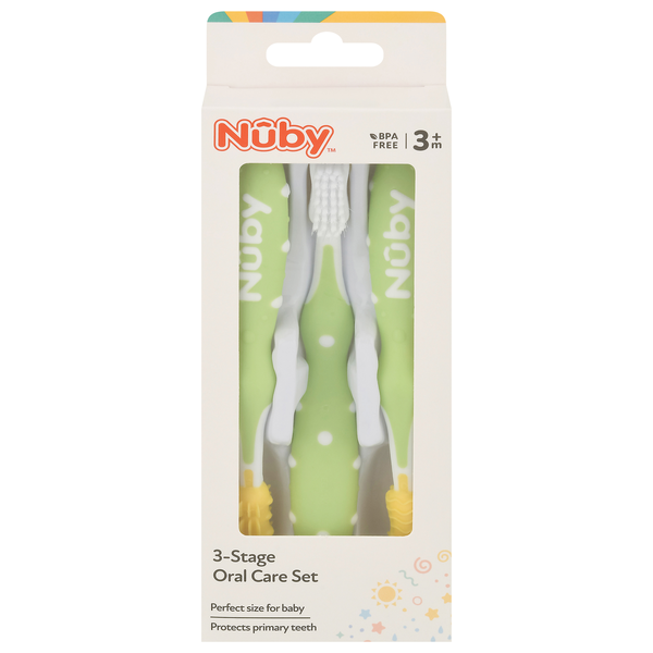 Save on Nuby 3-Stage Oral Care Set Order Online Delivery | Stop & Shop