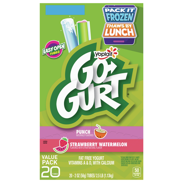 Save on Yoplait Go-GURT Fat Free Punch & Strawberry Watermelon Yogurt ...