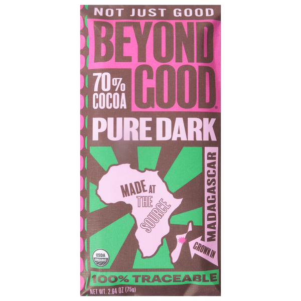 Save on Beyond Good Organic Madagascar Pure Dark Chocolate Candy Bar 70 ...