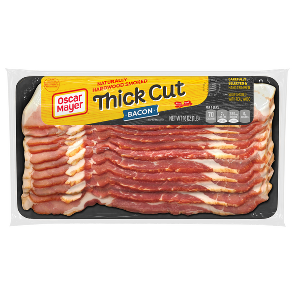 Save on Oscar Mayer Naturally Hardwood Smoked Thick Cut Bacon Sliced ...