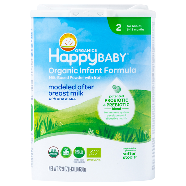 Save on Happy Baby Organic Stage 2 Powder Infant Formula with Iron Order Online Delivery | Stop ...
