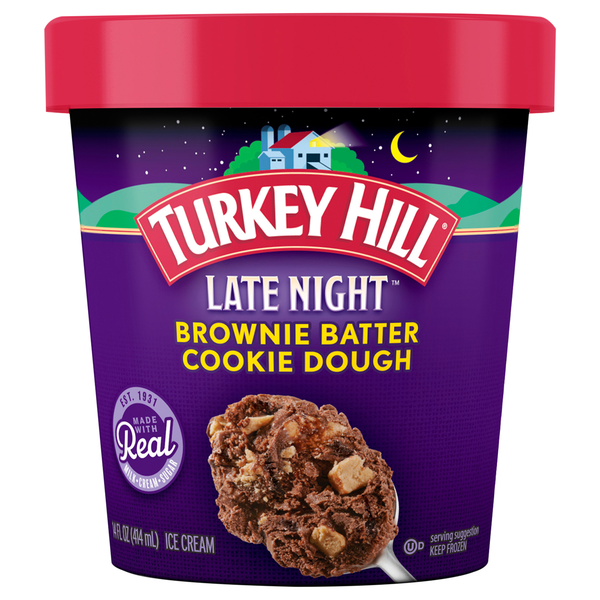 Save on Turkey Hill Late Night Brownie Batter Cookie Dough Ice Cream Order Online Delivery | Giant