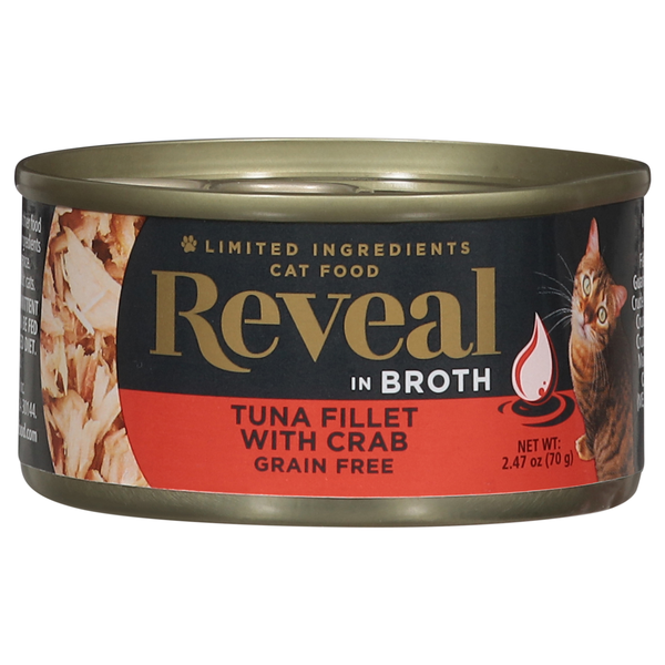 Save on Reveal Wet Cat Food Tuna Fillet with Crab in Broth Grain Free ...