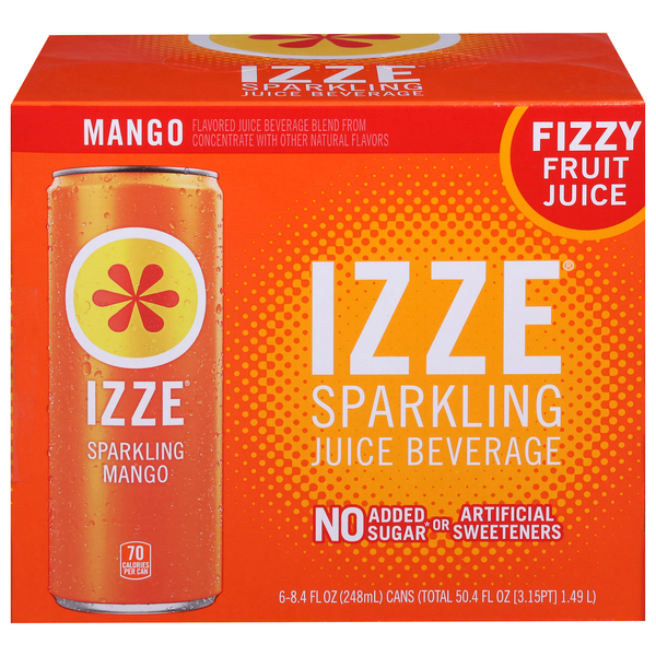 Save on IZZE Sparkling Mango Juice Beverage - 6 pk Order Online Delivery | Giant