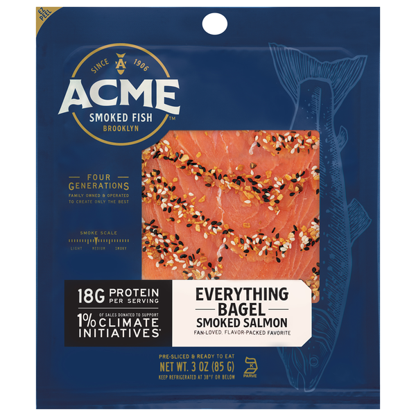 Save on Acme Everything Bagel Seasoned Smoked Salmon Order Online ...