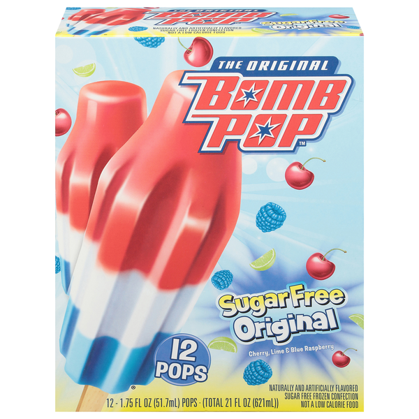 Save on Bomb Pop Sugar Free Original Cherry Lime & Blue Raspberry Ice ...