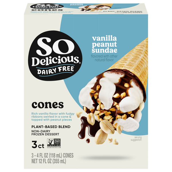 Save on So Delicious Dairy Free Wondermilk Vanilla Peanut Sundae Cones ...