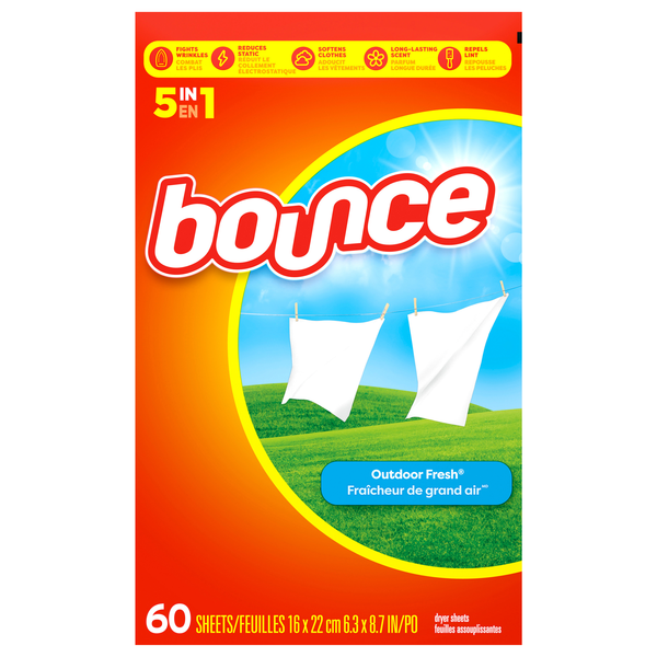 Save on Bounce Outdoor Fresh Dryer Sheets Order Online Delivery | Giant