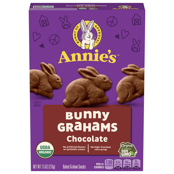 Save on Annie's Organic Chocolate Bunny Graham Crackers Order Online ...