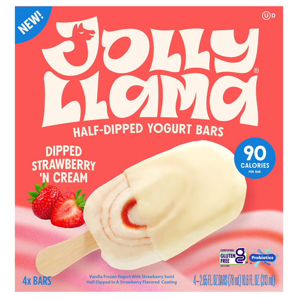 Save on Jolly Llama Dipped Strawberry 'N Cream Half-Dipped Yogurt Bars ...
