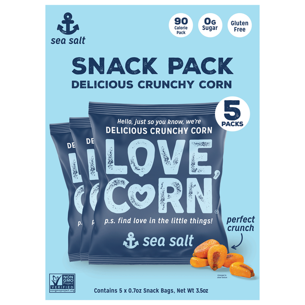 Save on Love Corn Sea Salt Crunchy Corn Snack Pack - 5 ct Order Online ...