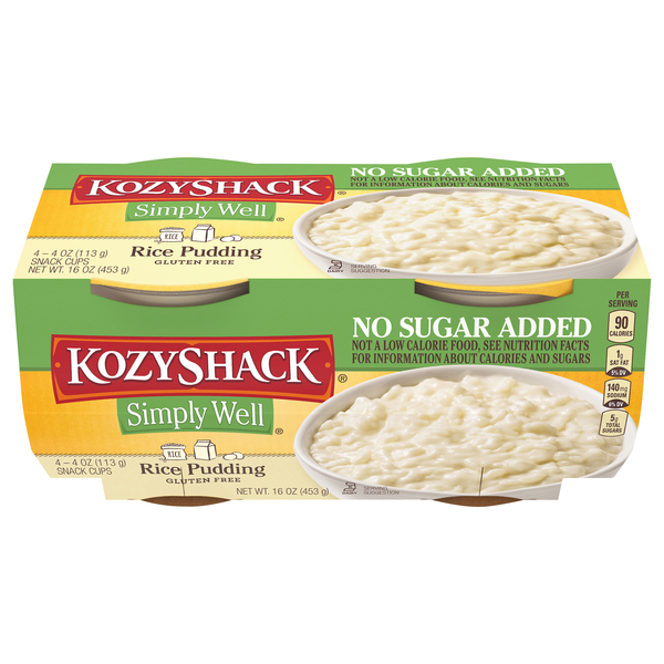 Save on Kozy Shack Gluten Free No Sugar Added Rice Pudding Snack Cups ...