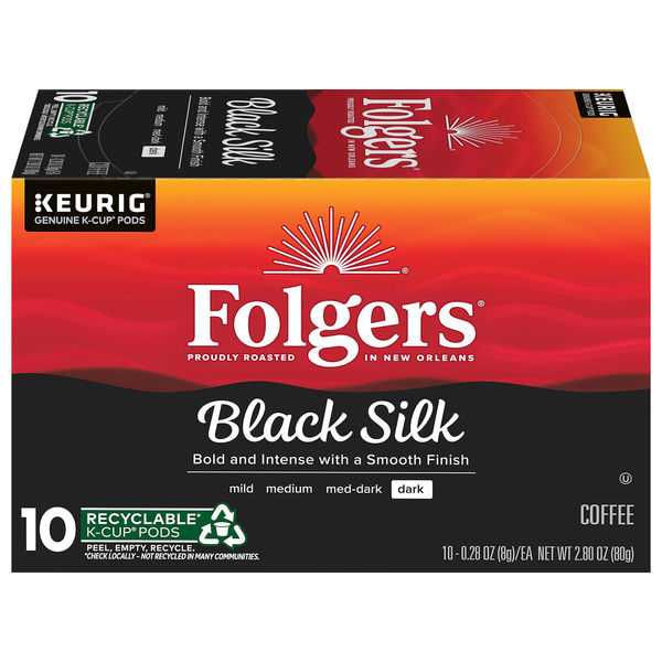 Save on Folgers Black Silk Dark Roast Coffee K-Cup Pods Order Online ...