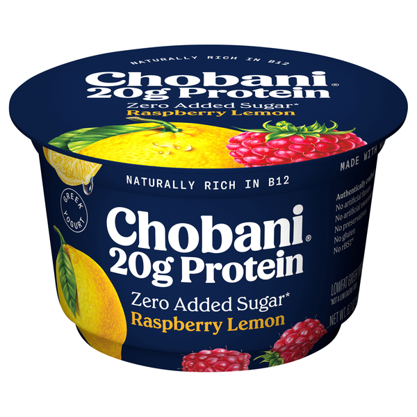 Save on Chobani 20g Protein Lowfat Raspberry Lemon Greek Yogurt Order Online Delivery | GIANT