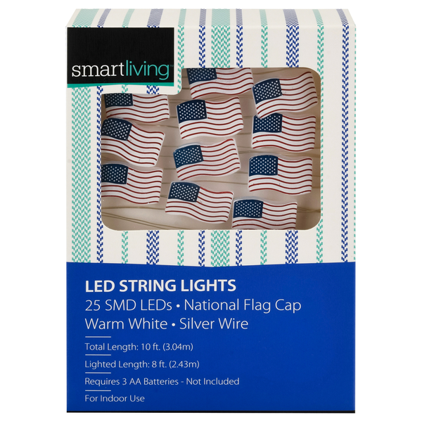 Save on Smart Living LED String Lights National Flag Cap Warm White ...
