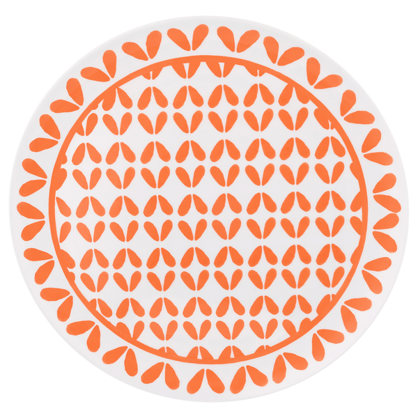 Save on Smart Living Dinner Plate Orange & White Pattern Order Online ...