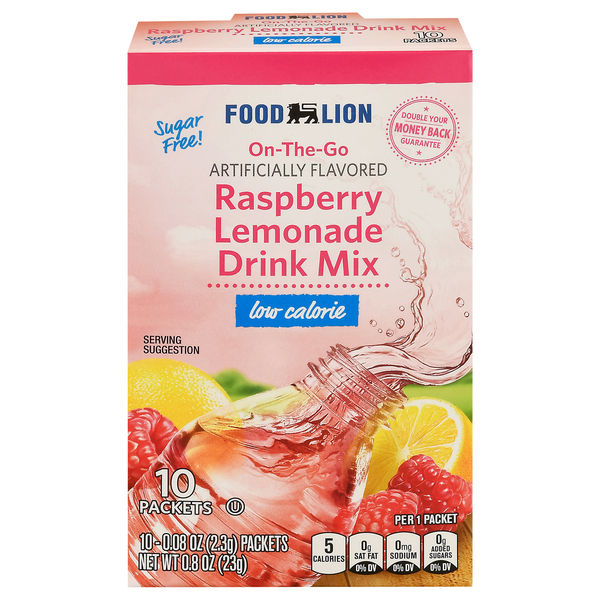 Save on Food Lion Sugar Free Raspberry Lemonade Drink Mix - 10 ct Order ...