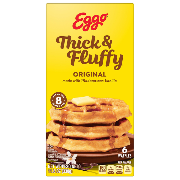 Save on Eggo Thick & Fluffy Original Belgian Style Waffles - 6 ct Order ...